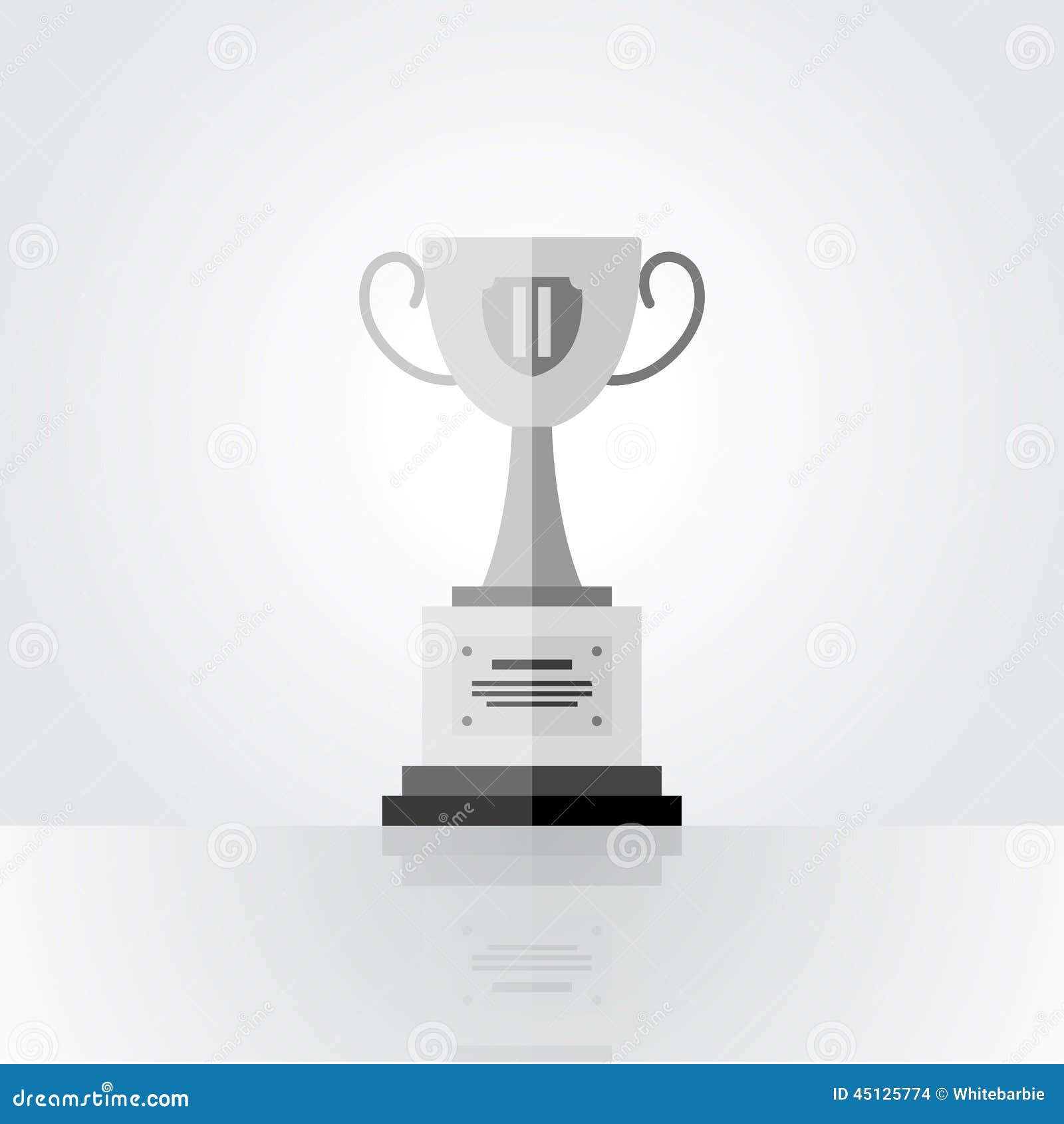 Winner Silver Cup, Second Place Stock Vector - Illustration of trophy ...