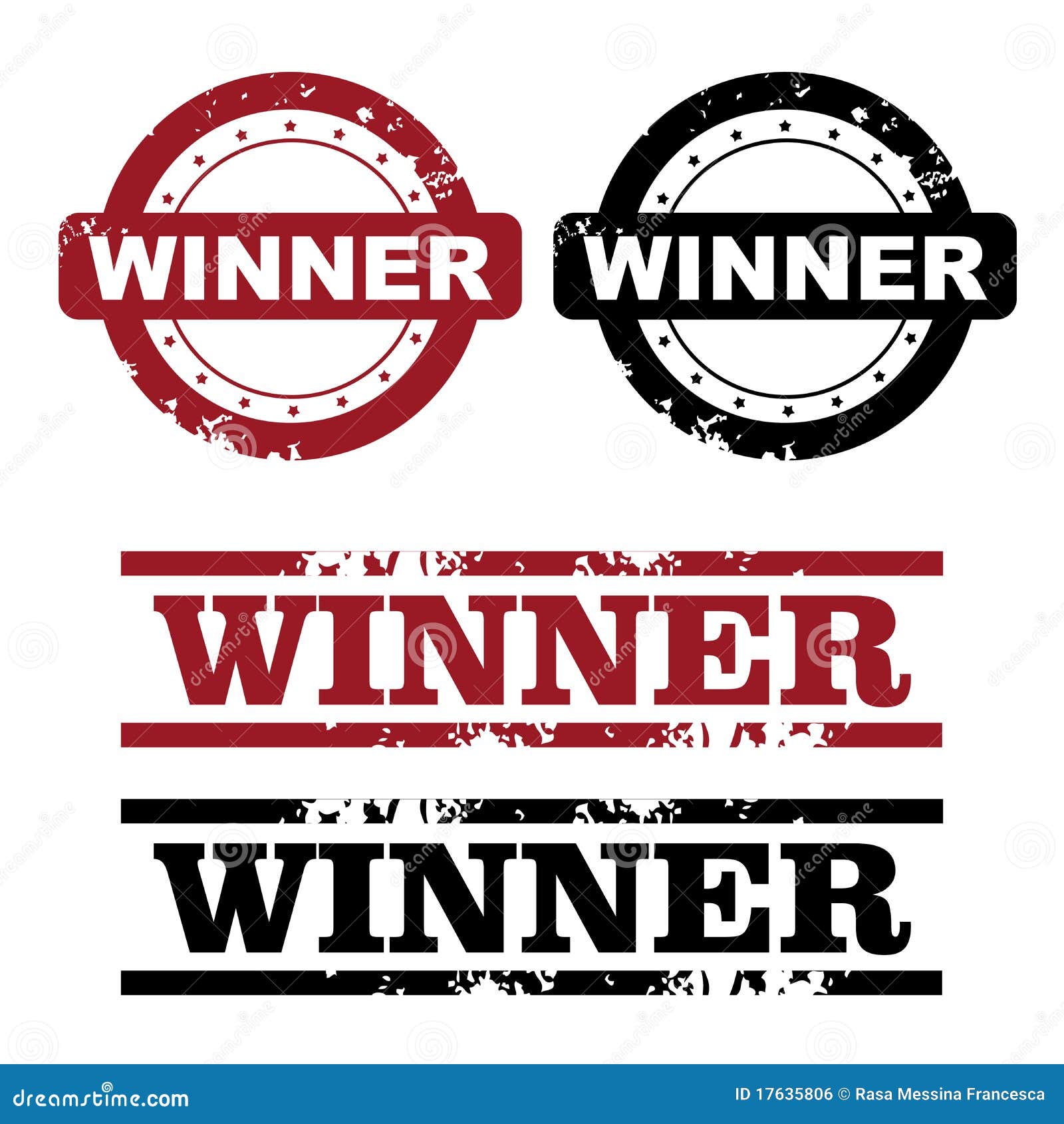 Winner stamps stock vector. Illustration of award, style - 17635806