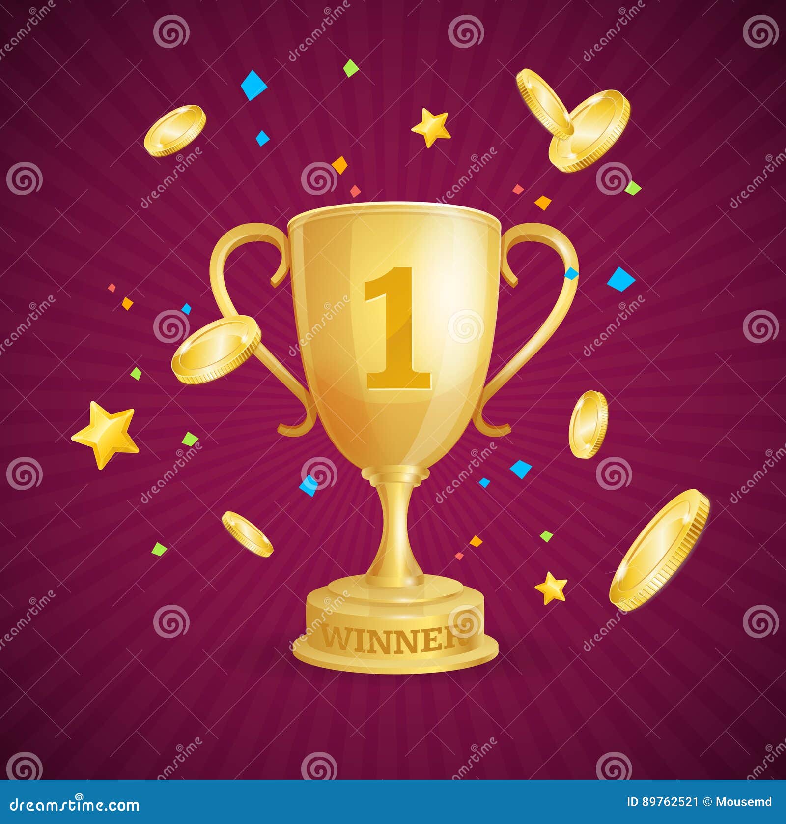 Winner Success Achievement Concept. Vector Stock Vector - Illustration ...