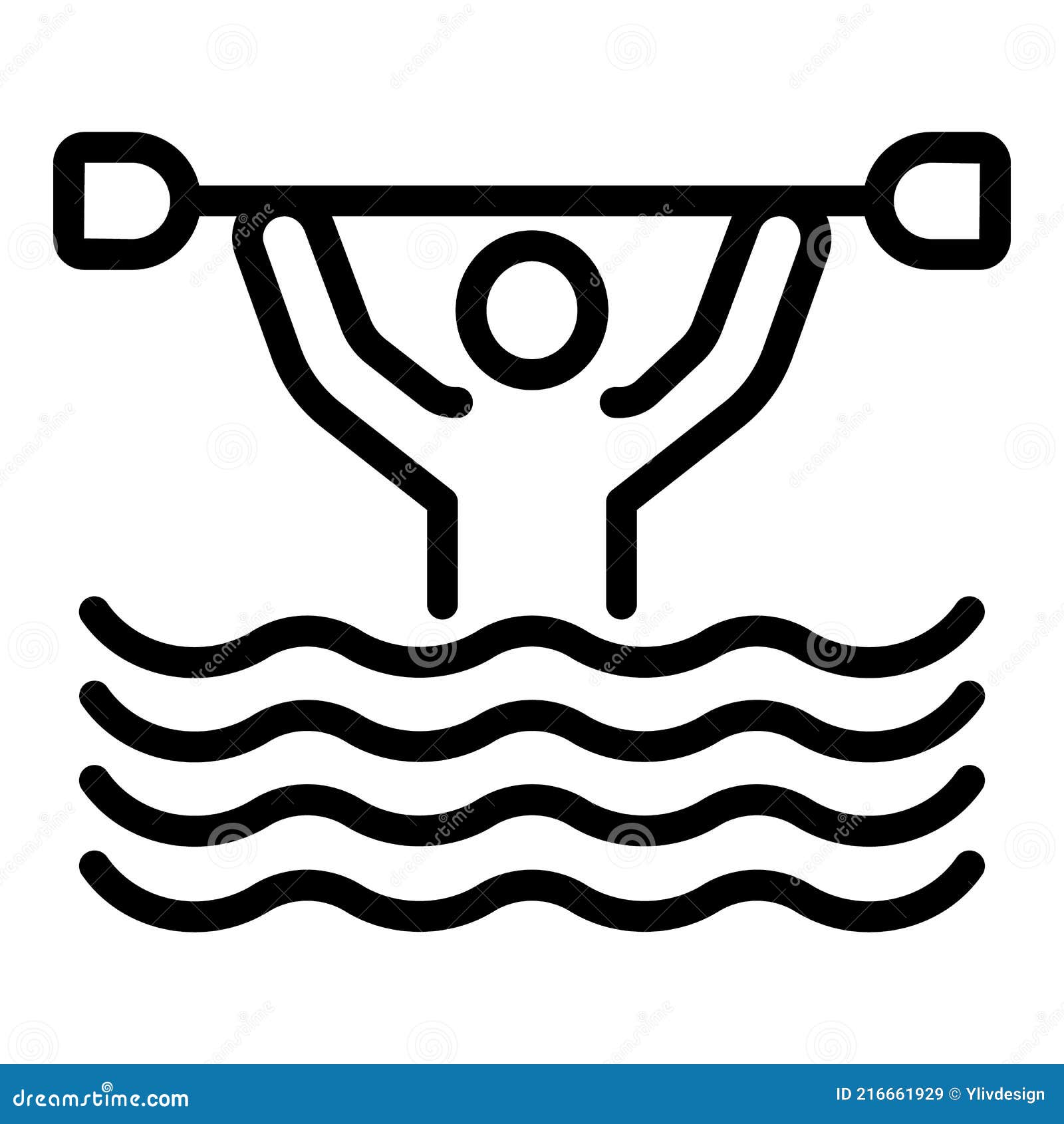 Winner Swimmer Icon, Outline Style Stock Vector - Illustration of slim ...