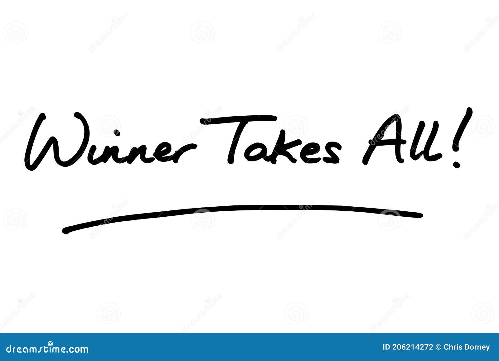 Winner Takes All stock illustration. Illustration of message - 206214272