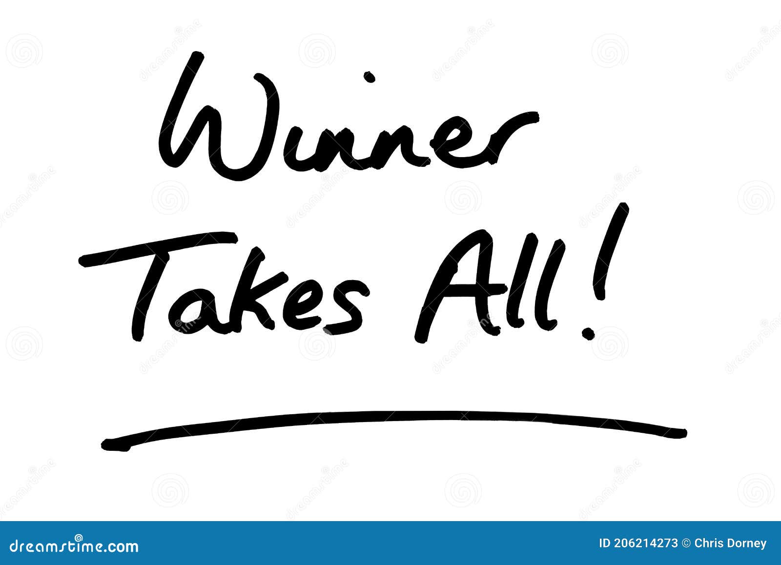 Winner Takes All stock illustration. Illustration of signage - 206214273