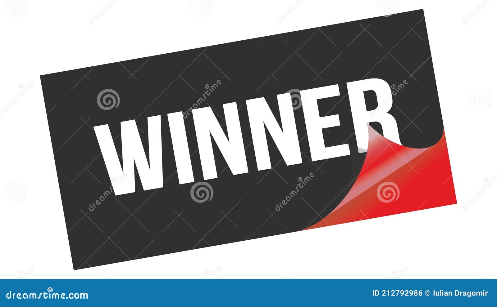 WINNER Text on Black Red Sticker Stamp Stock Illustration ...