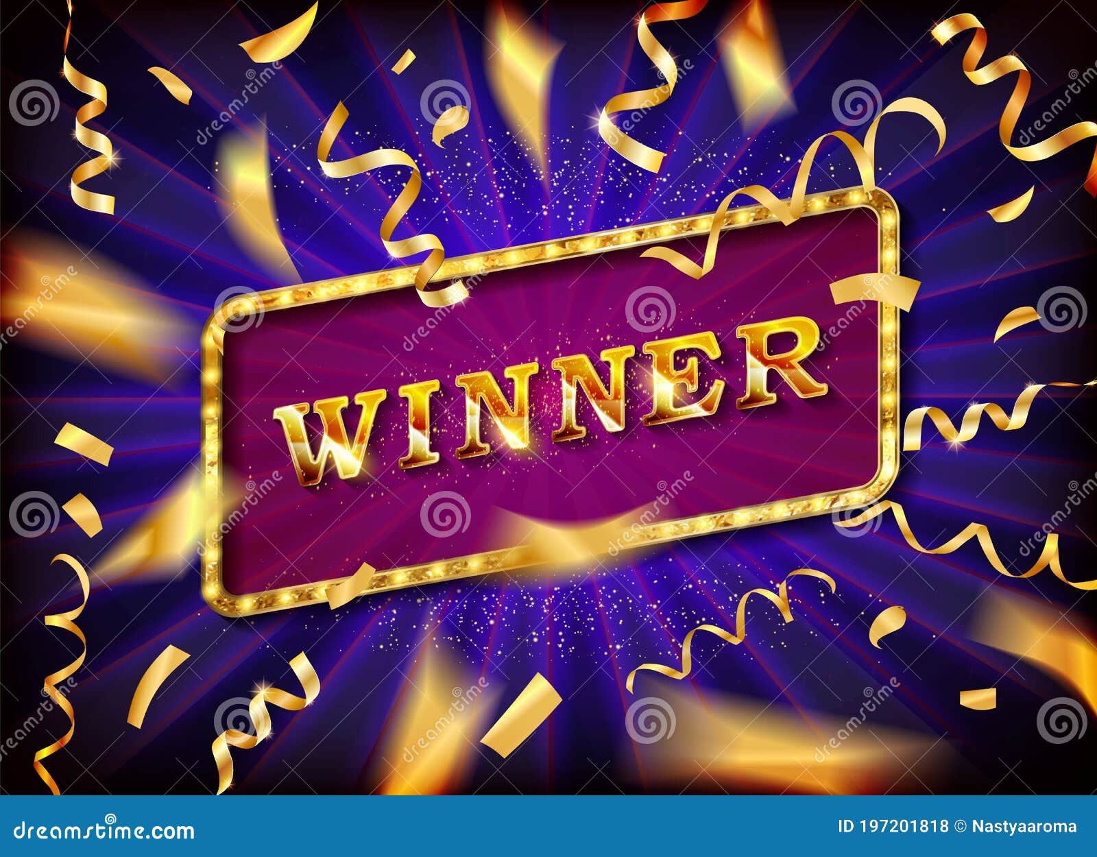 Winner text vector stock illustration. Illustration of blue - 197201818