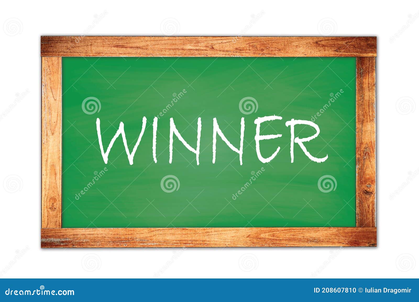 WINNER Text Written on Green School Board Stock Photo - Image of board ...