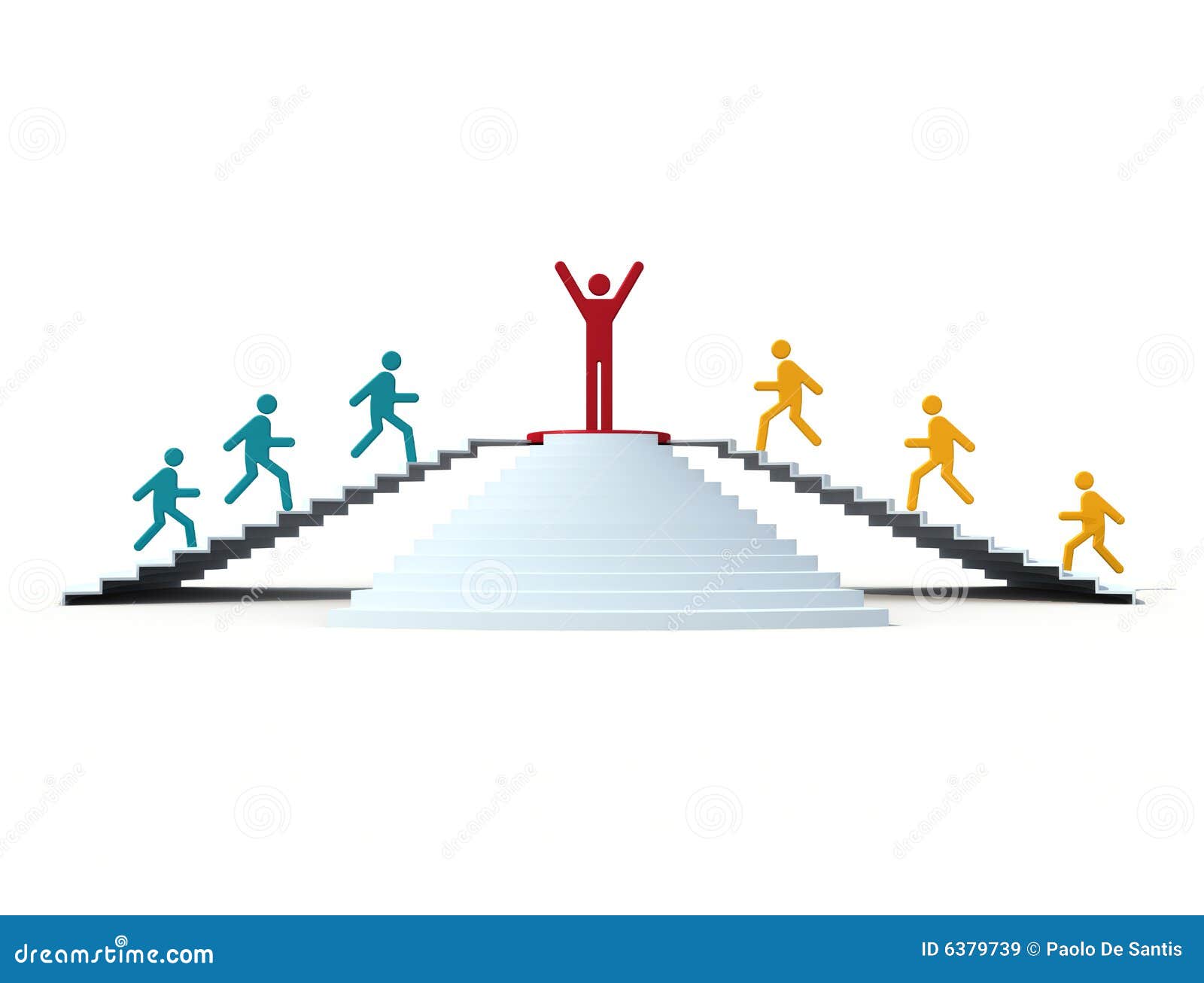Winner at the top stock illustration. Illustration of fast - 6379739