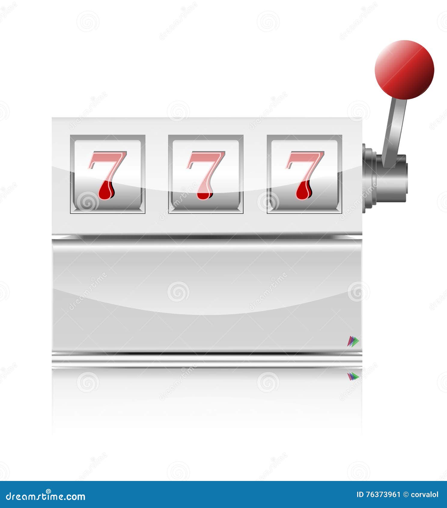 Winner Triple Sevens at Slot Machine. Stock Vector - Illustration of ...