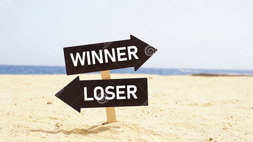 Winner Vs Loser is Shown Using the Text Stock Photo - Image of life ...