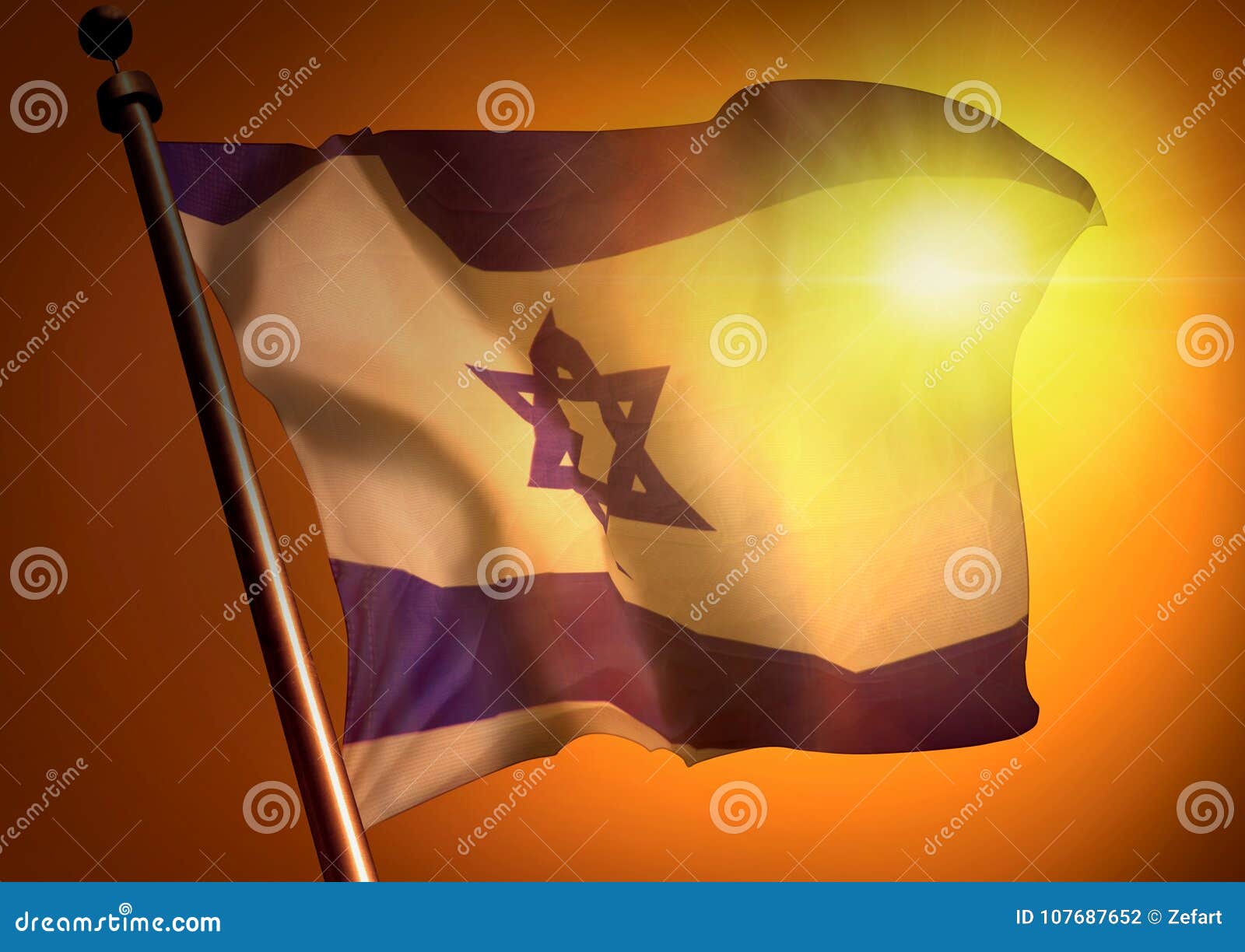 Winner waving Israel flag stock illustration. Illustration of israel ...