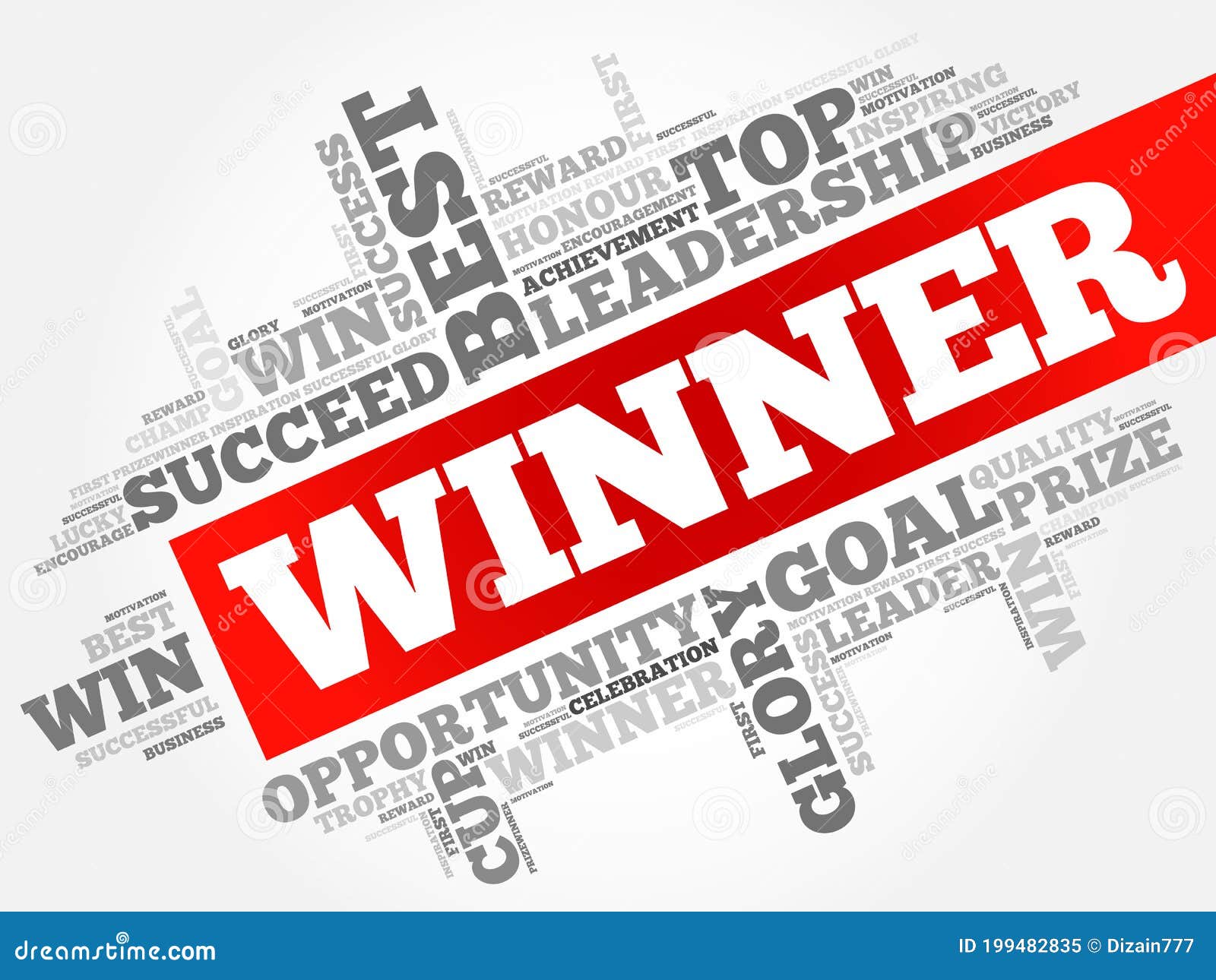 WINNER word cloud collage stock illustration. Illustration of inspiring ...