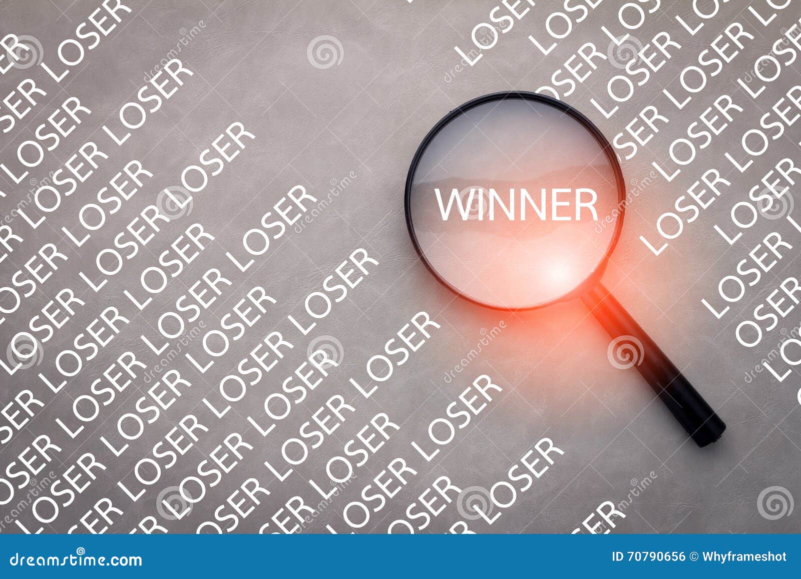 Winner word and magnify stock photo. Image of happy, word - 70790656