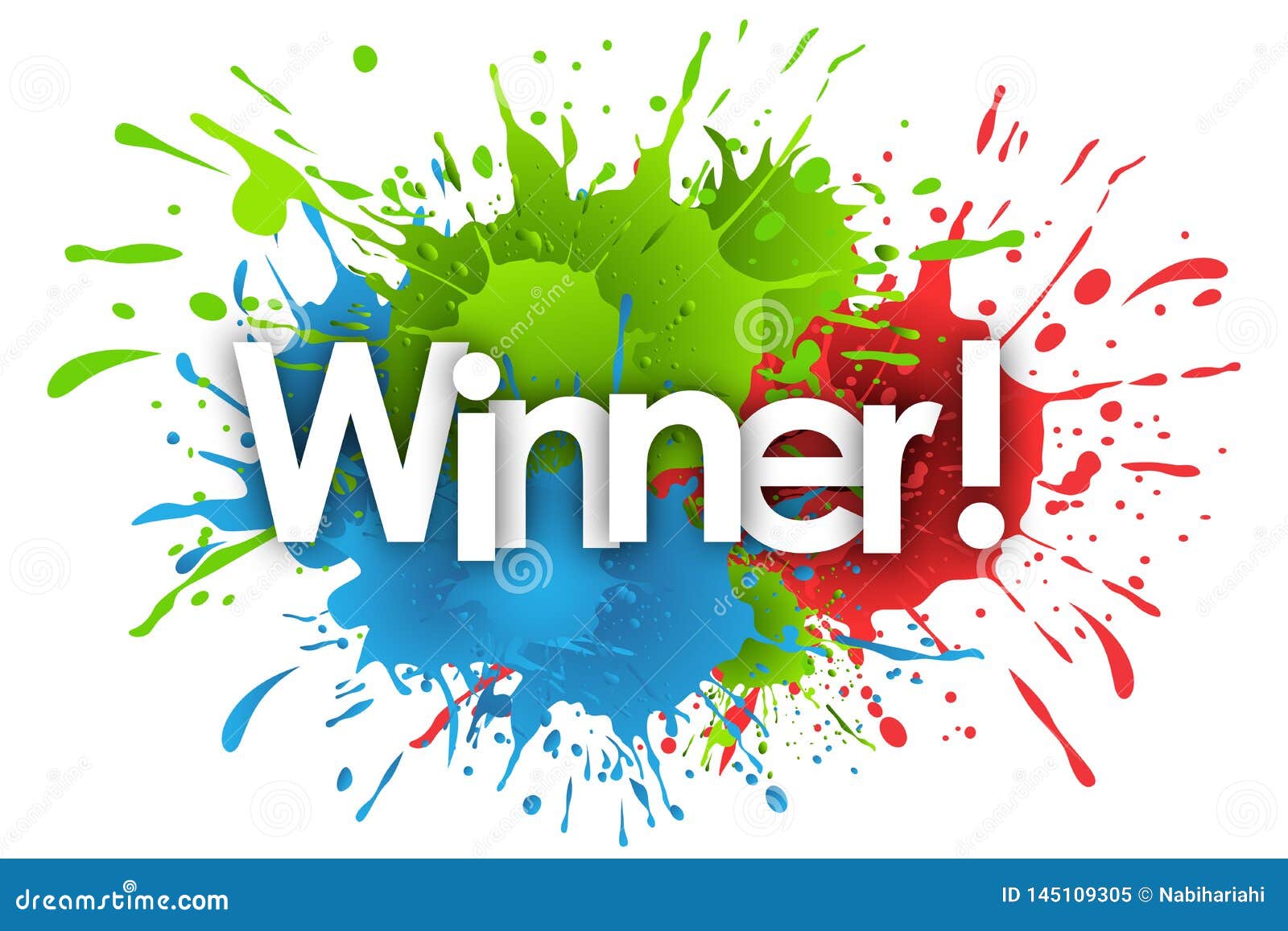 Winner Word in Splashâ€™s Background Stock Illustration - Illustration ...