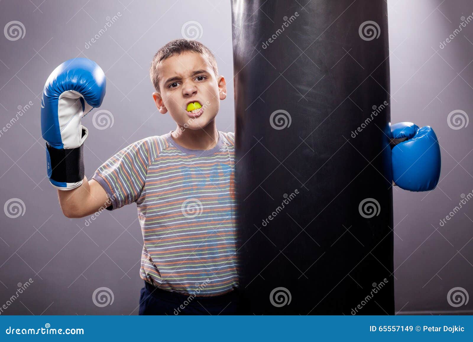 Winner,young Child with Boxing Gloves Stock Image - Image of strength ...