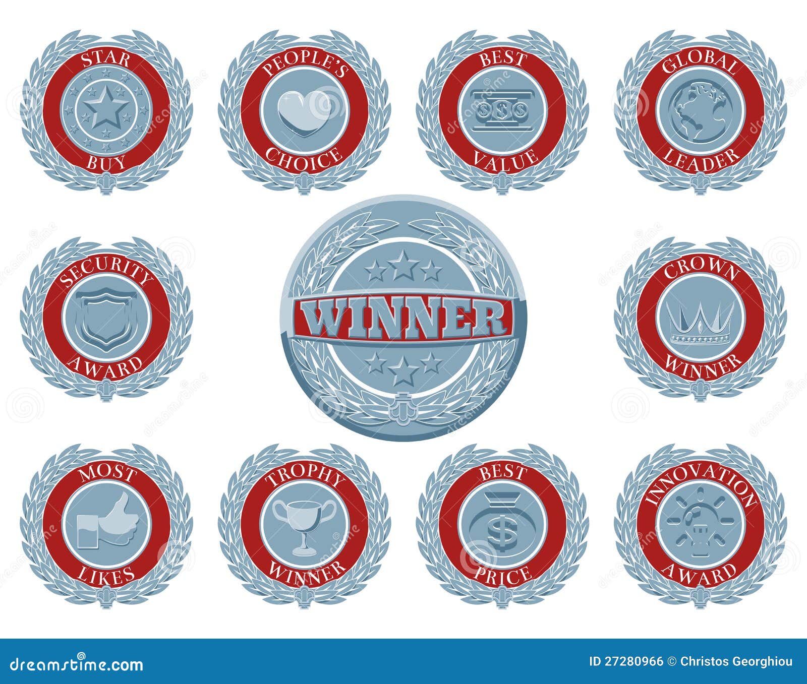 Award Badges Cartoon Vector | CartoonDealer.com #36780773