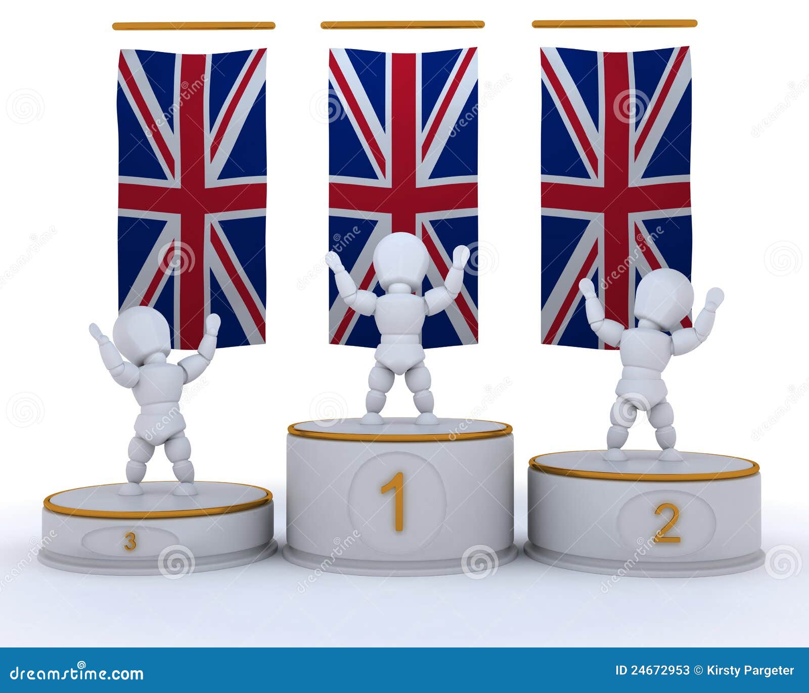 Winners on a Championship Podium Stock Illustration - Illustration of ...