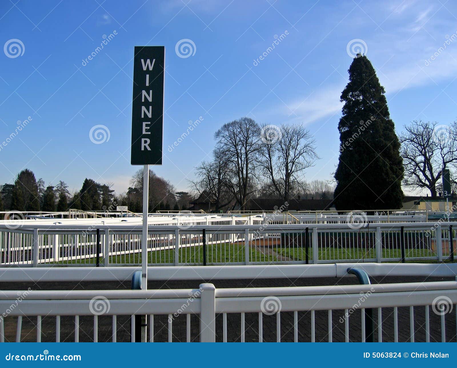 Winners Circle at Race Track Stock Photo - Image of racetrack, tree ...