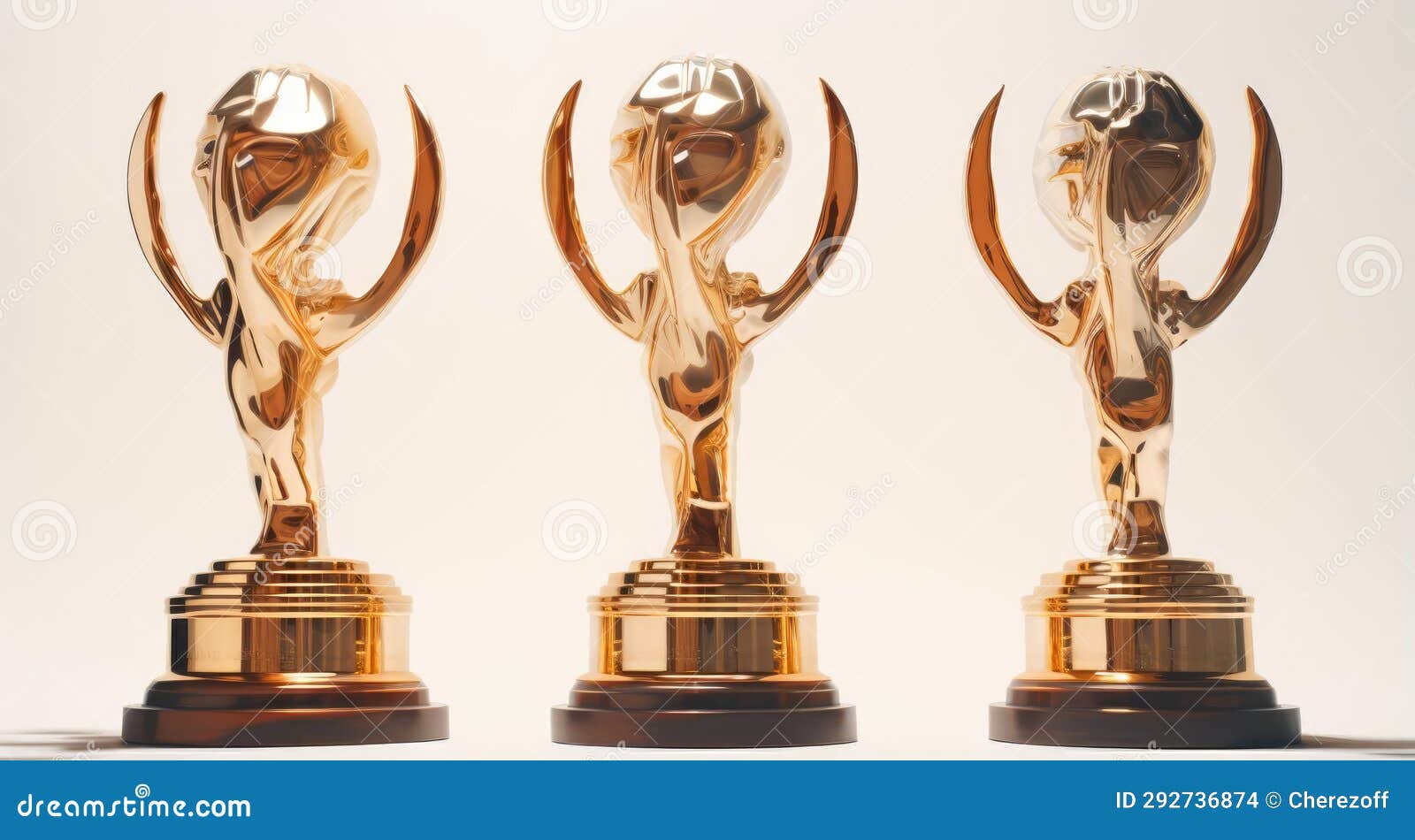 Winners Cups Stand in a Row Stock Illustration - Illustration of ...