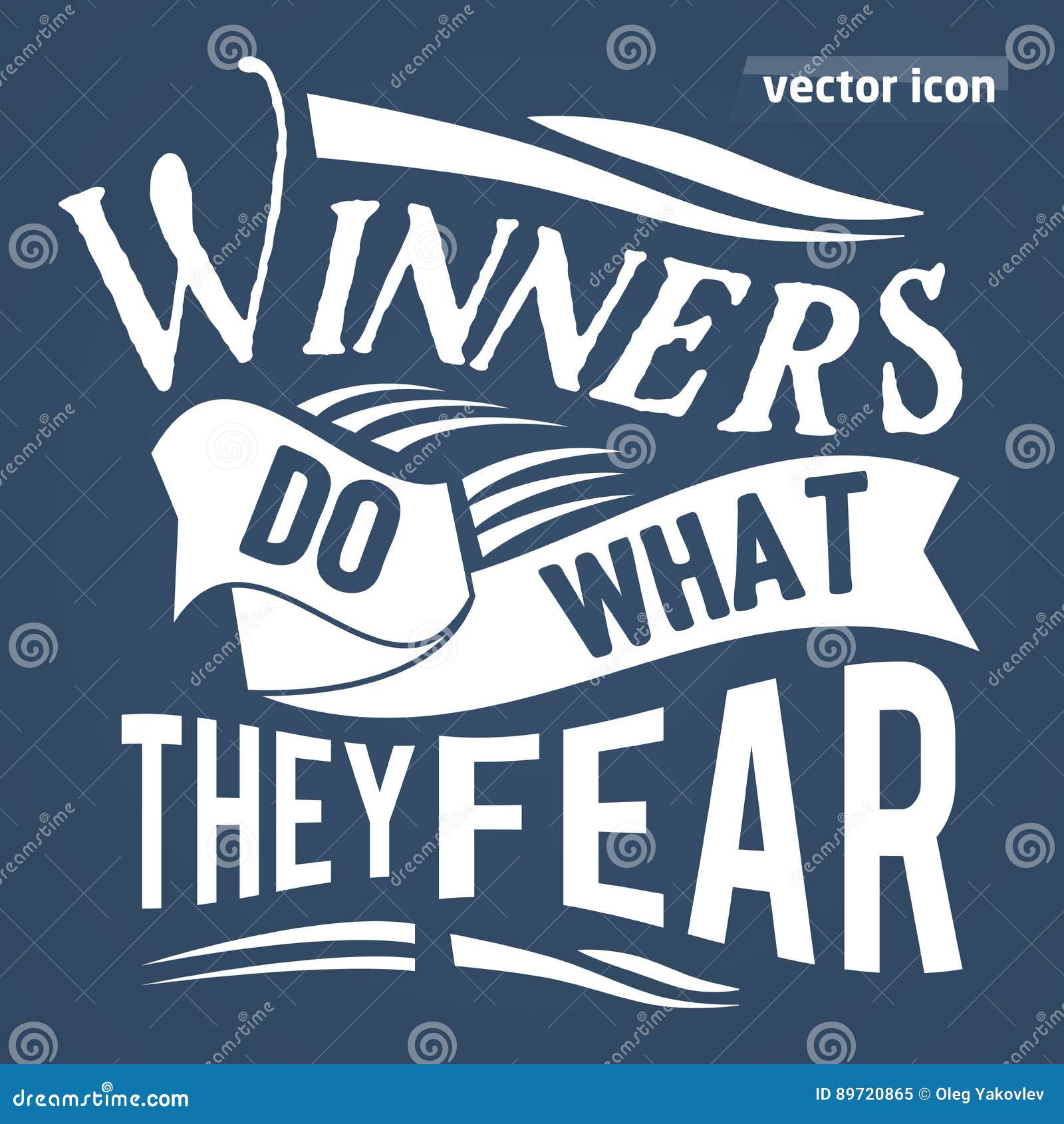 Winners Font Phrase in Vintage Vector Quote Stock Vector - Illustration ...