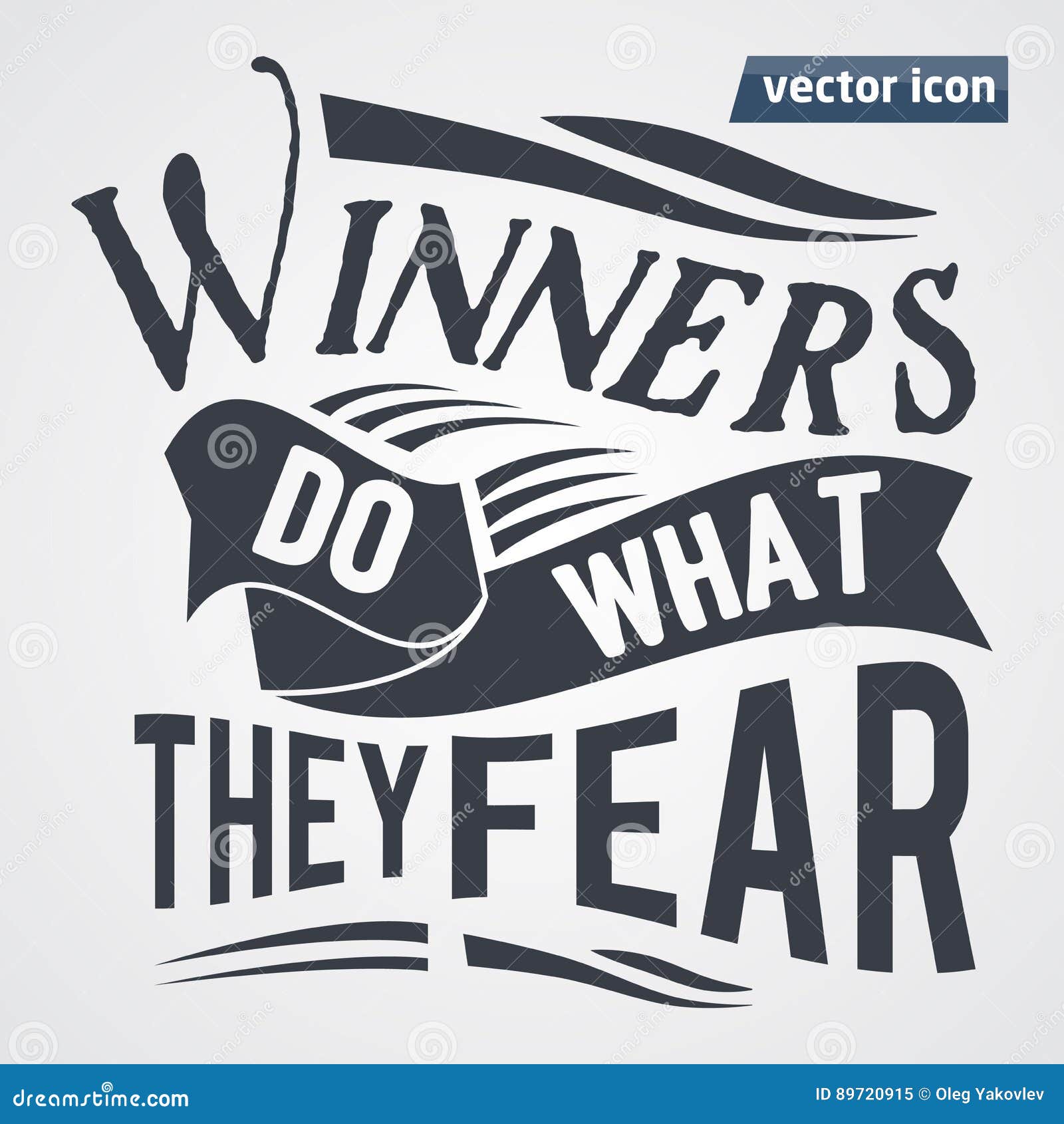 Winners Font Phrase in Vintage Vector Quote Stock Vector - Illustration ...