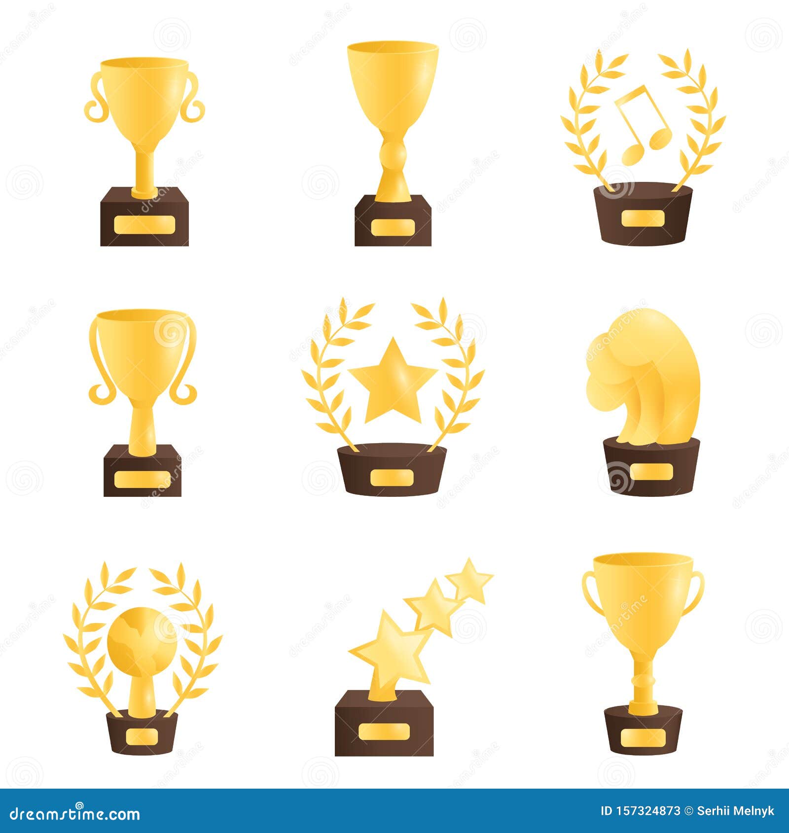 Winners gouden beker vector illustratie. Illustration of pictogram ...