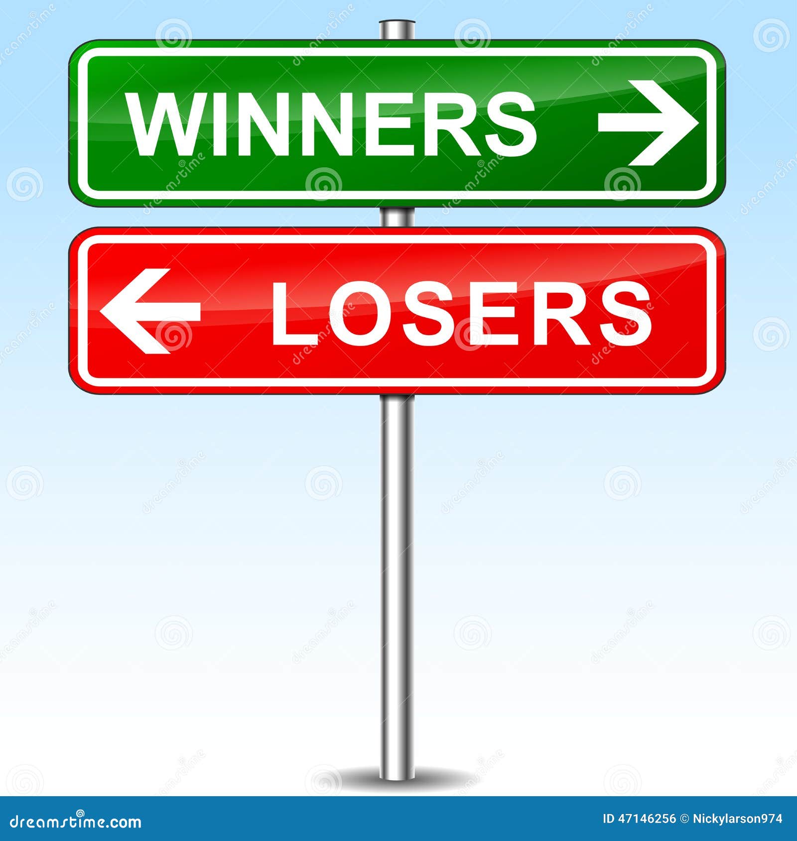 Winners and Losers Directional Sign Stock Vector - Illustration of ... Winners and Losers Directional Sign Stock Vector - Illustration of ...