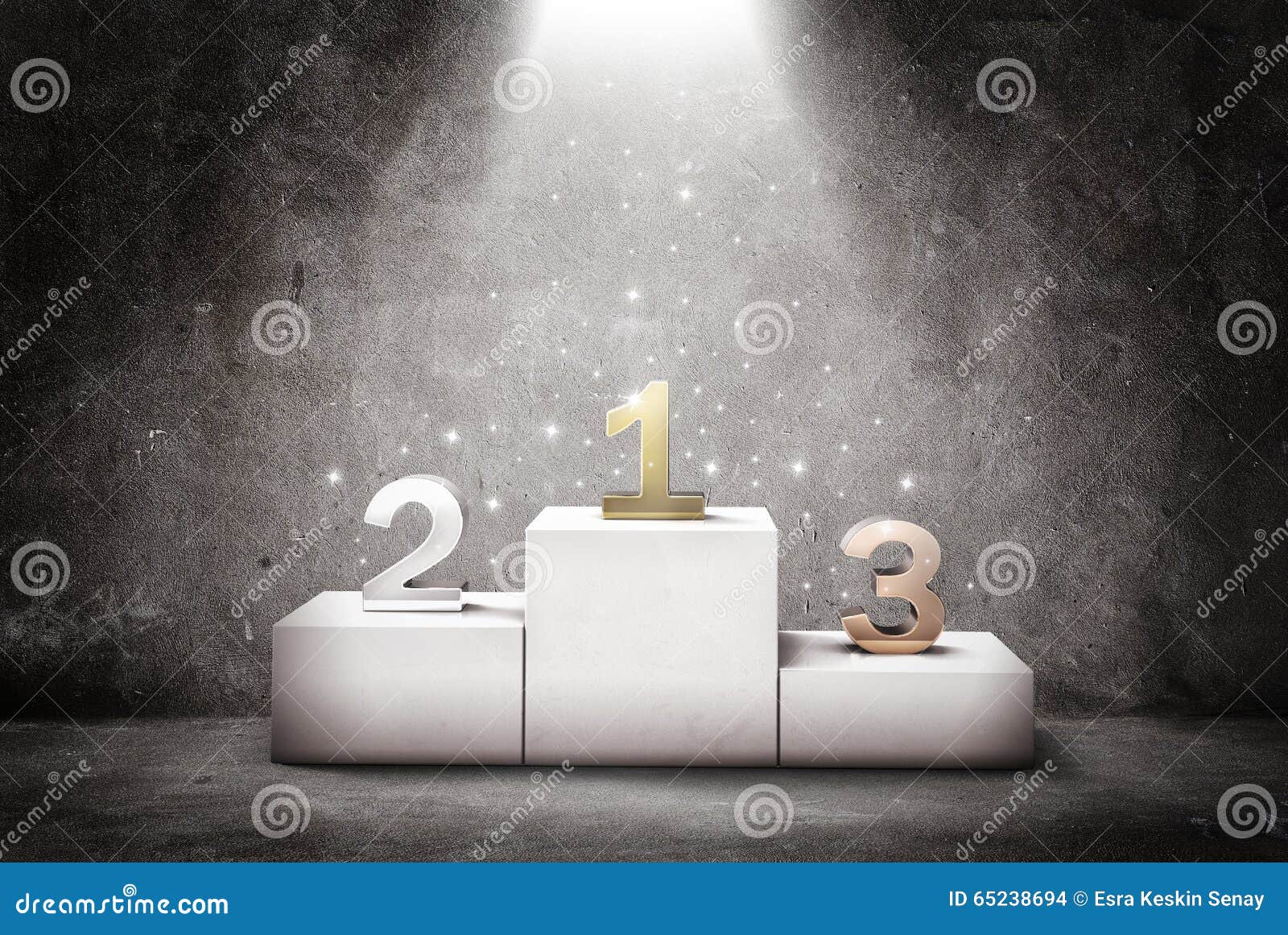 Winners Podium. Triumph Winning Realistic Round Stand With Numbers ...