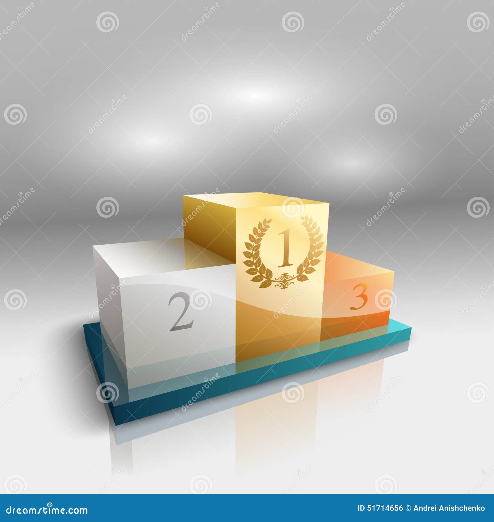 Winners Podium. Triumph Winning Realistic Round Stand With Numbers ...