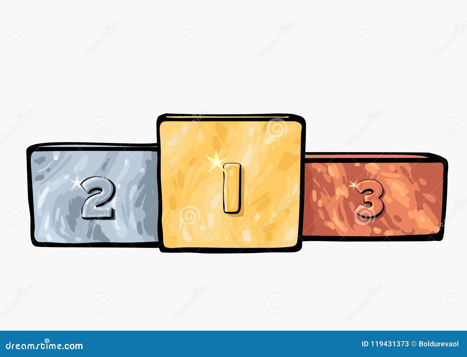 Bronze 3st Place Medal Vector. Metal Realistic Badge With Third ...