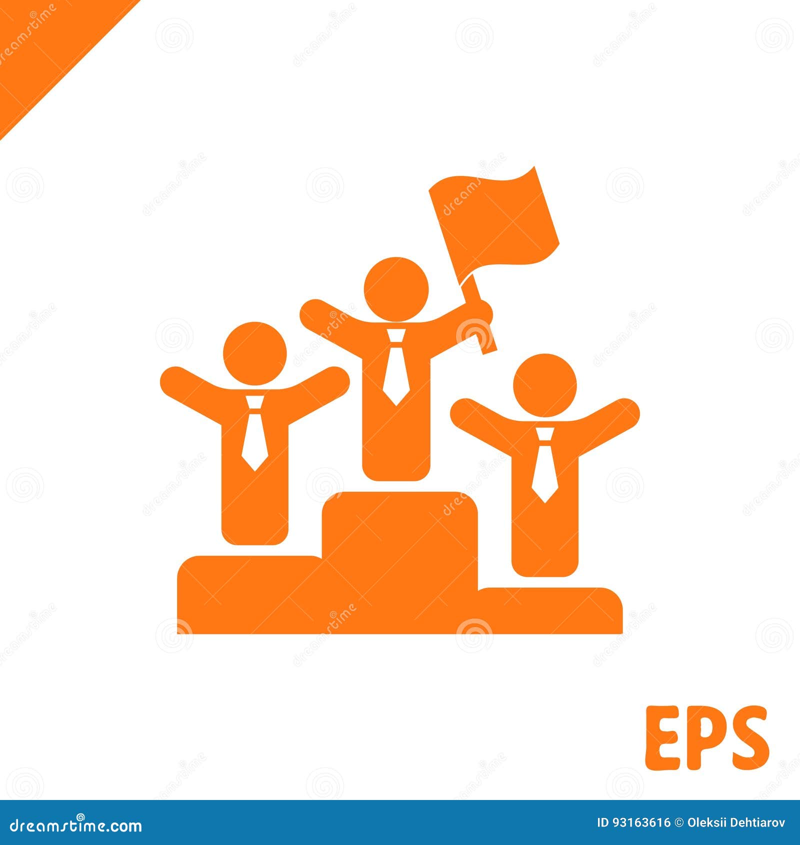 Winners on the Podium Icon Stock Vector Illustration Flat Design Stock ...