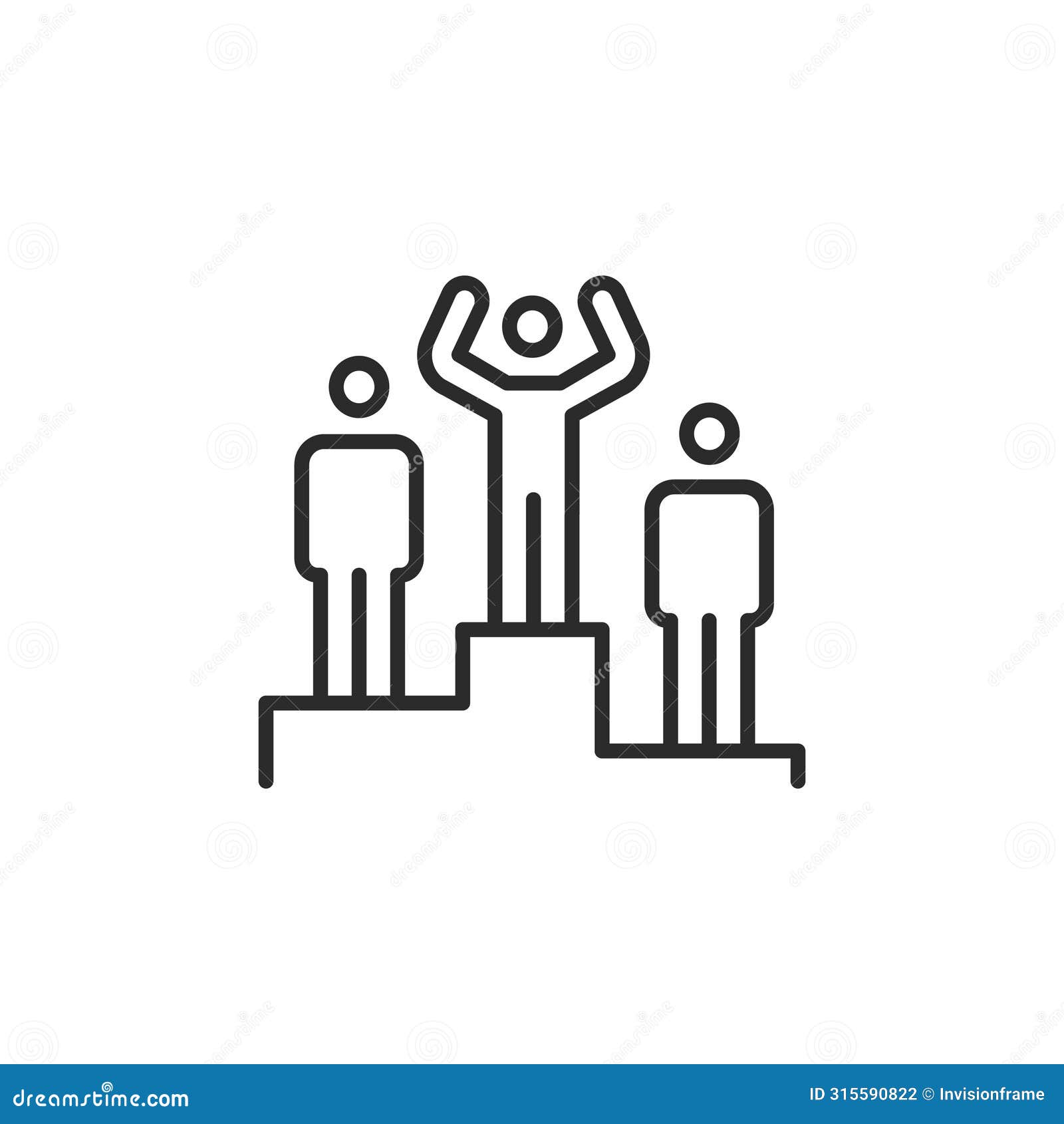 Winners Podium Icon stock illustration. Illustration of winner - 315590822