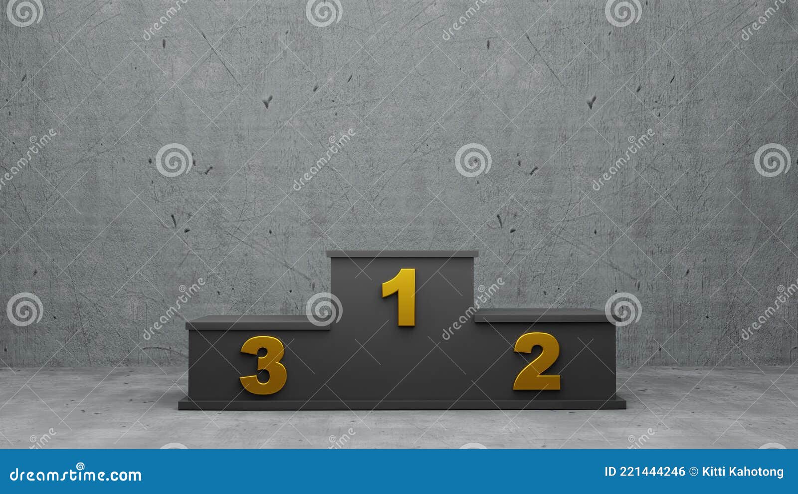 Winners Podium Illustration , 3d Rendering Stock Illustration ...