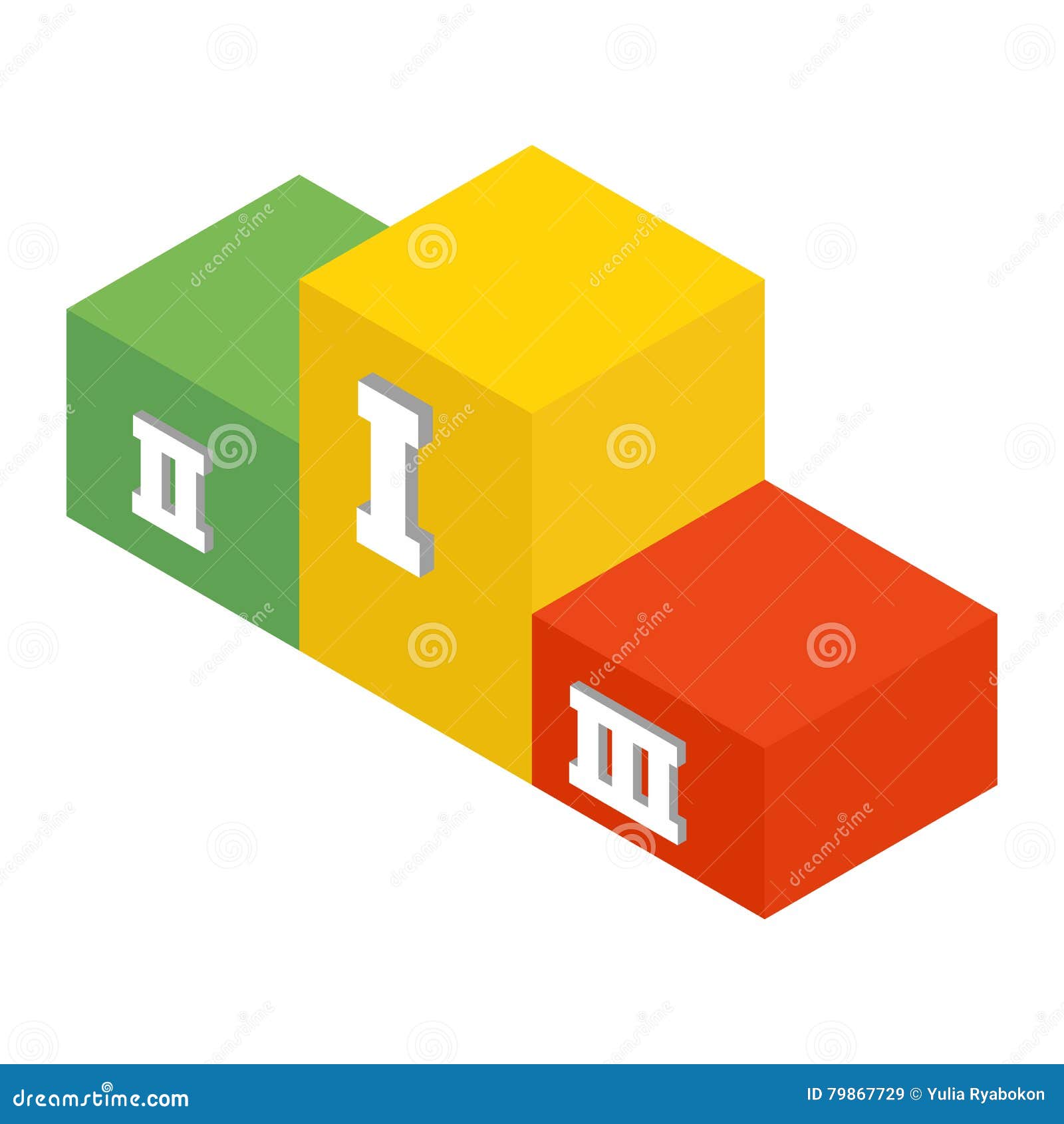 Winners Podium Isometric Icon Stock Vector - Illustration of blank ...