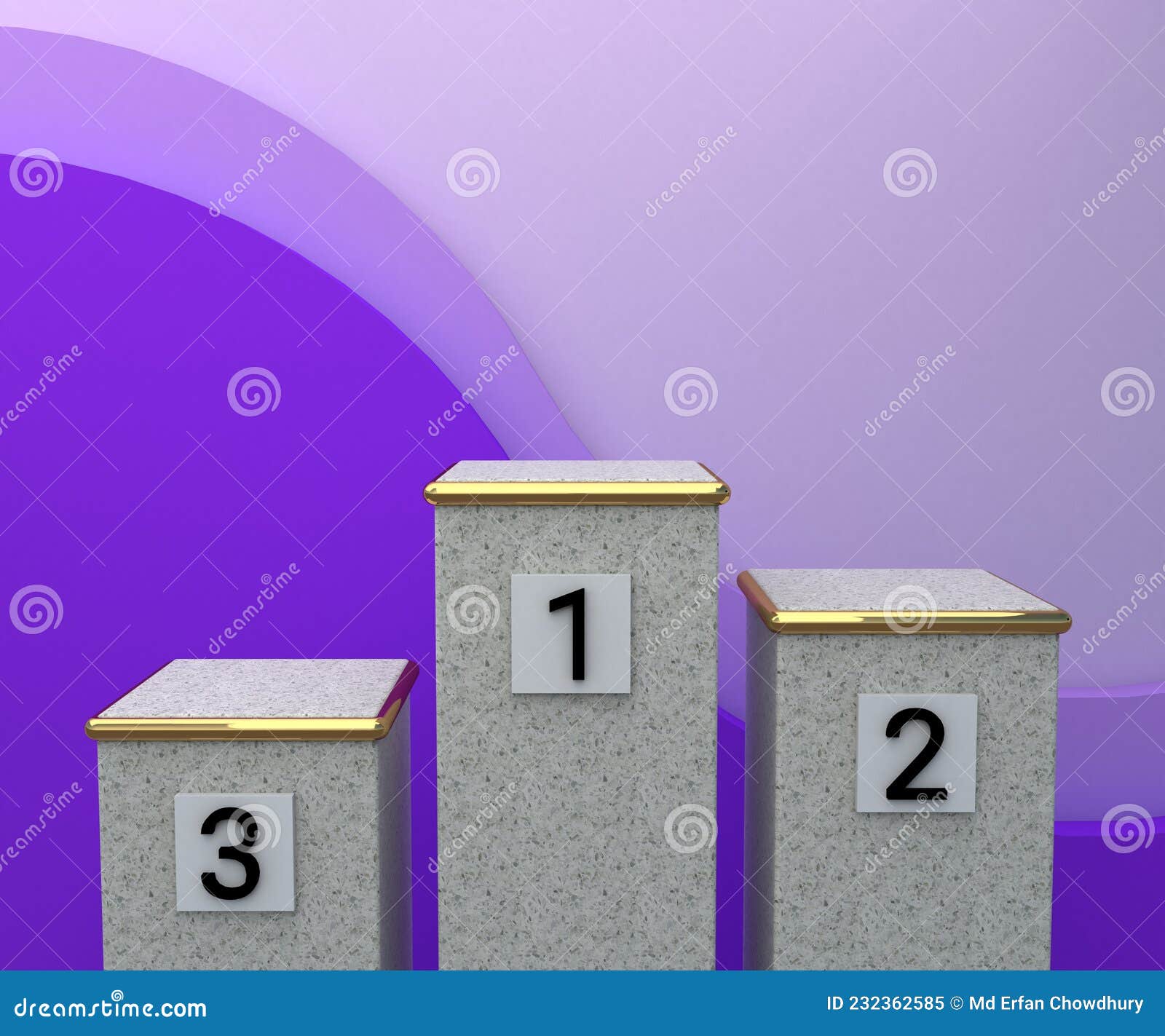 Winners Showcase on First Second and Third Place Stock Illustration ...