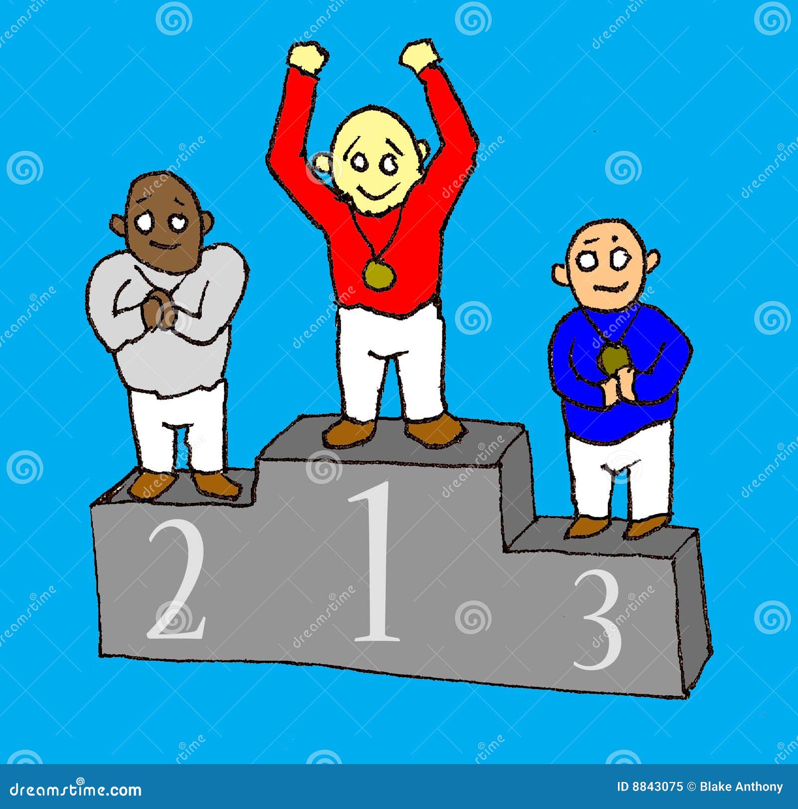 Winners stand stock illustration. Illustration of winners - 8843075