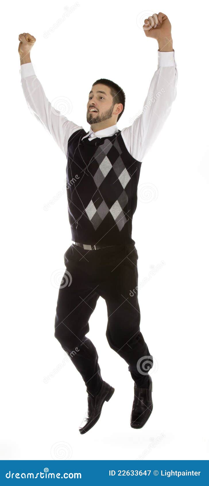 Winning stock image. Image of winner, isolated, jumping - 22633647