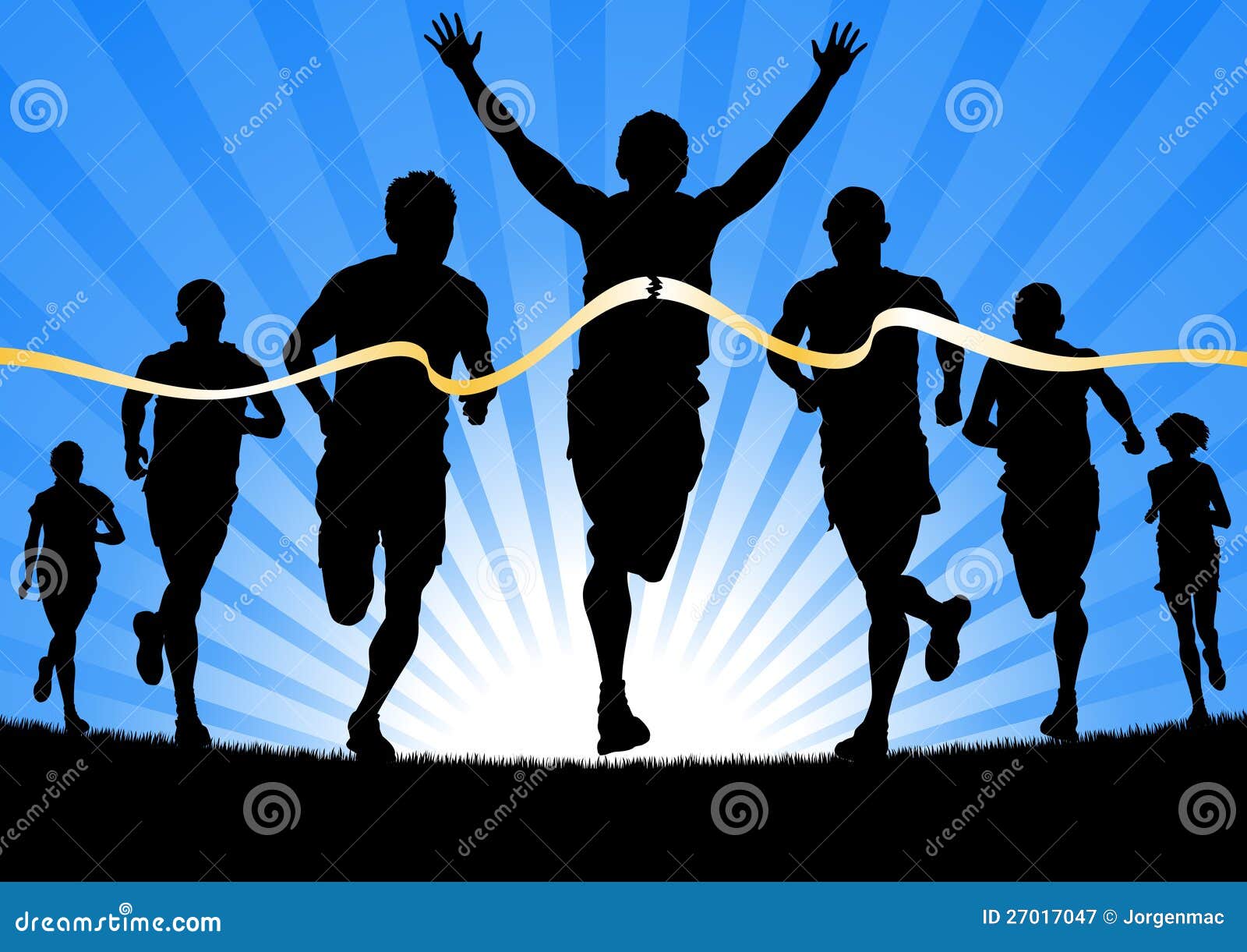 Winning Athlete stock vector. Illustration of track, distance - 27017047