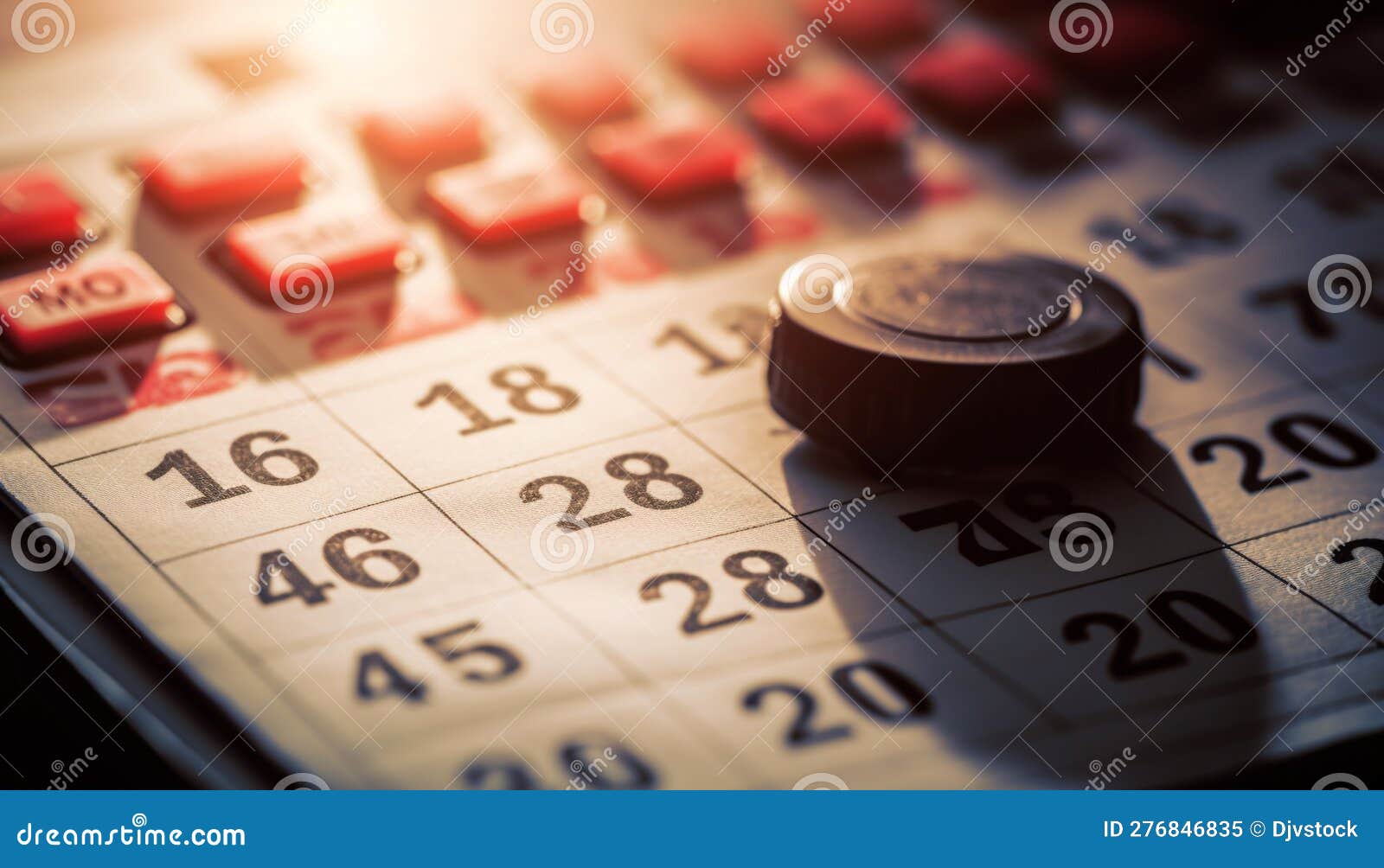 Winning Bingo Game on Calendar Date Indoors Generated by AI Stock Image ...
