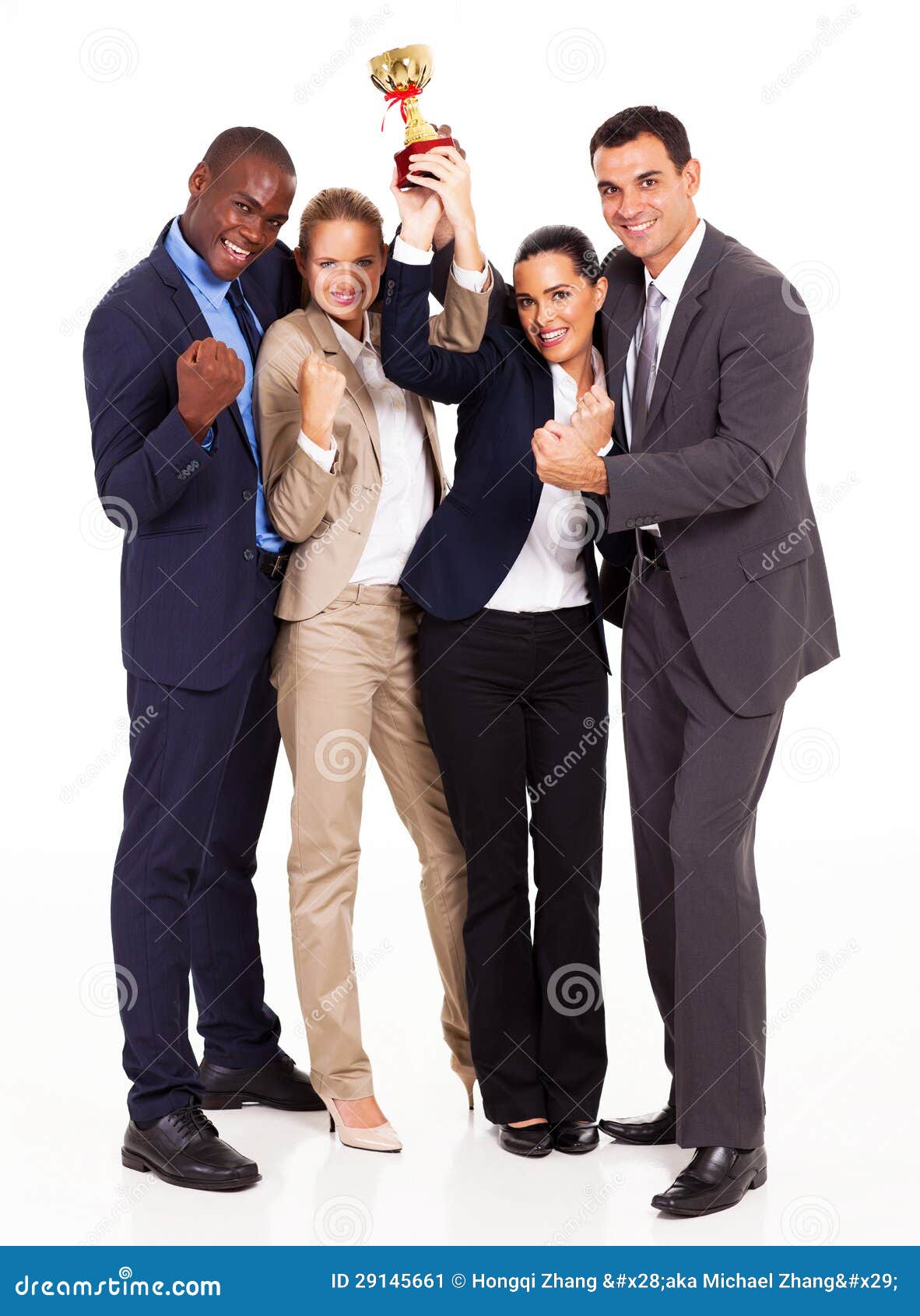 Winning Business Competition Stock Image - Image of businesswoman, male ...