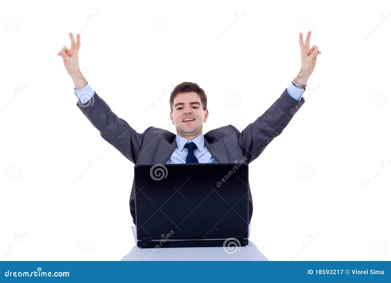 Winning business man stock image. Image of professional - 18593217