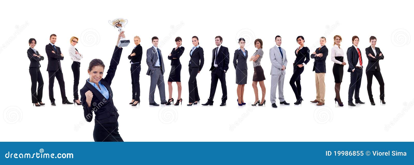 Winning Business Team with Female Executive Stock Image - Image of ...