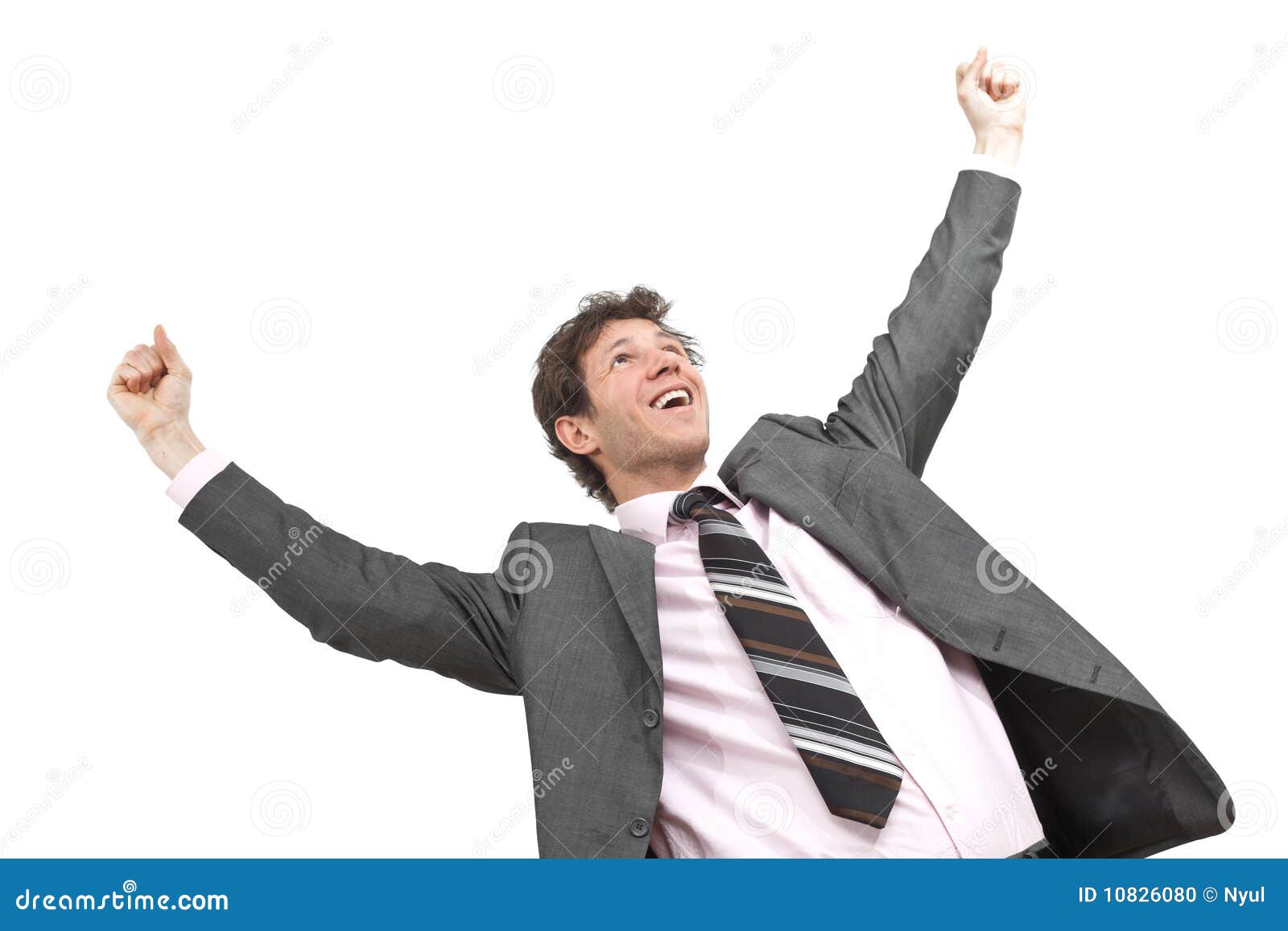 Winning businessman stock photo. Image of cutout, isolated - 10826080