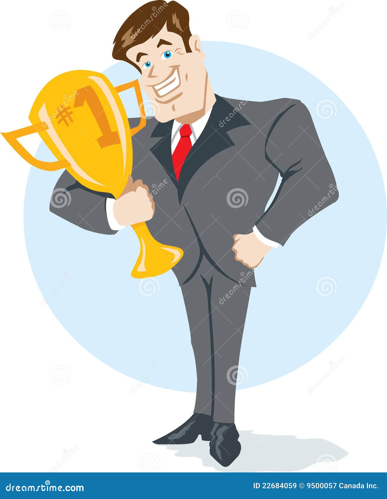 Winning businessman stock vector. Illustration of number - 22684059