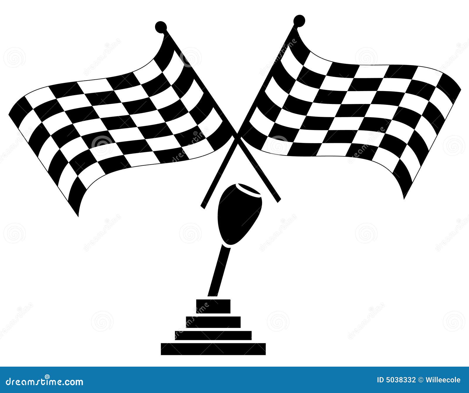 Winning car race stock vector. Illustration of flag, rally - 5038332