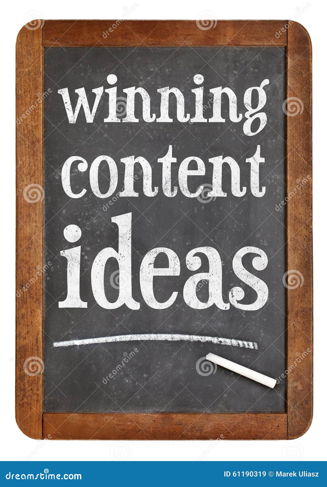 Winning Content Ideas - Blackboard Sign Stock Image - Image of internet ...