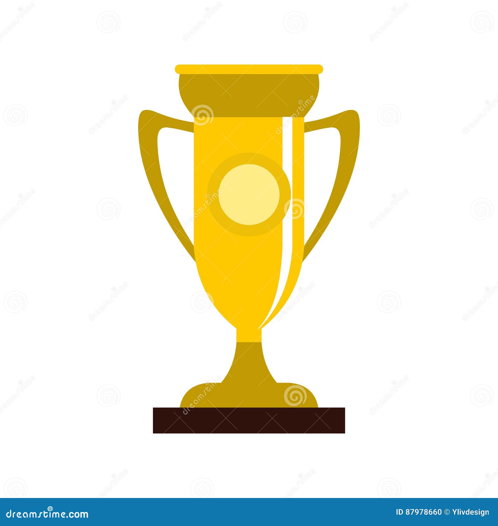Winning Cup Icon, Flat Style Stock Vector - Illustration of fame ...