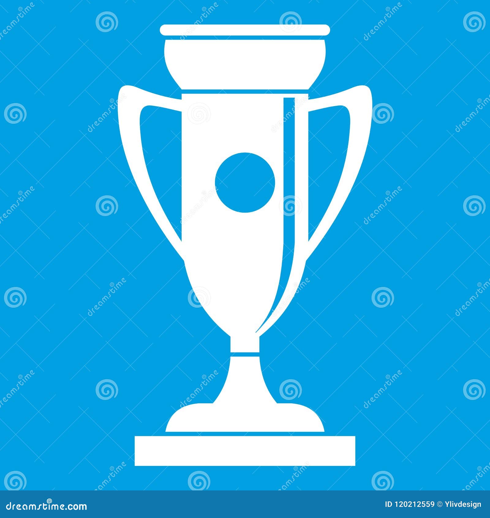 Winning cup icon white stock vector. Illustration of banner - 120212559