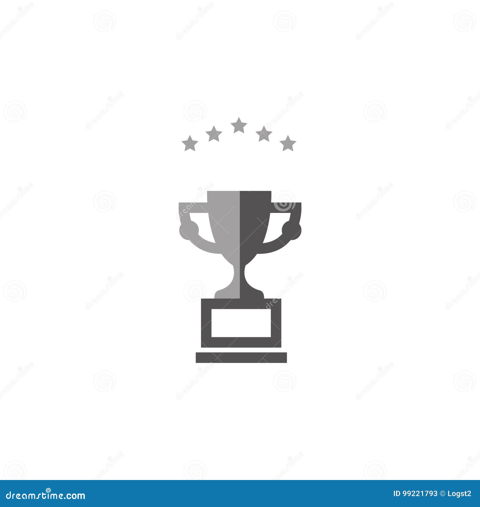 Winning Cup Vector Logo Design Stock Vector - Illustration of reward ...