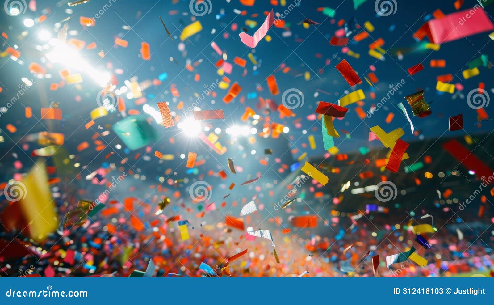 The Winning Goal is Met with an Explosion of Confetti and Streamers ...