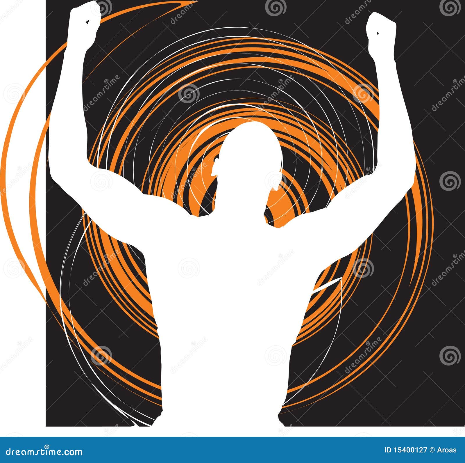 Winning guy stock vector. Illustration of recreation - 15400127