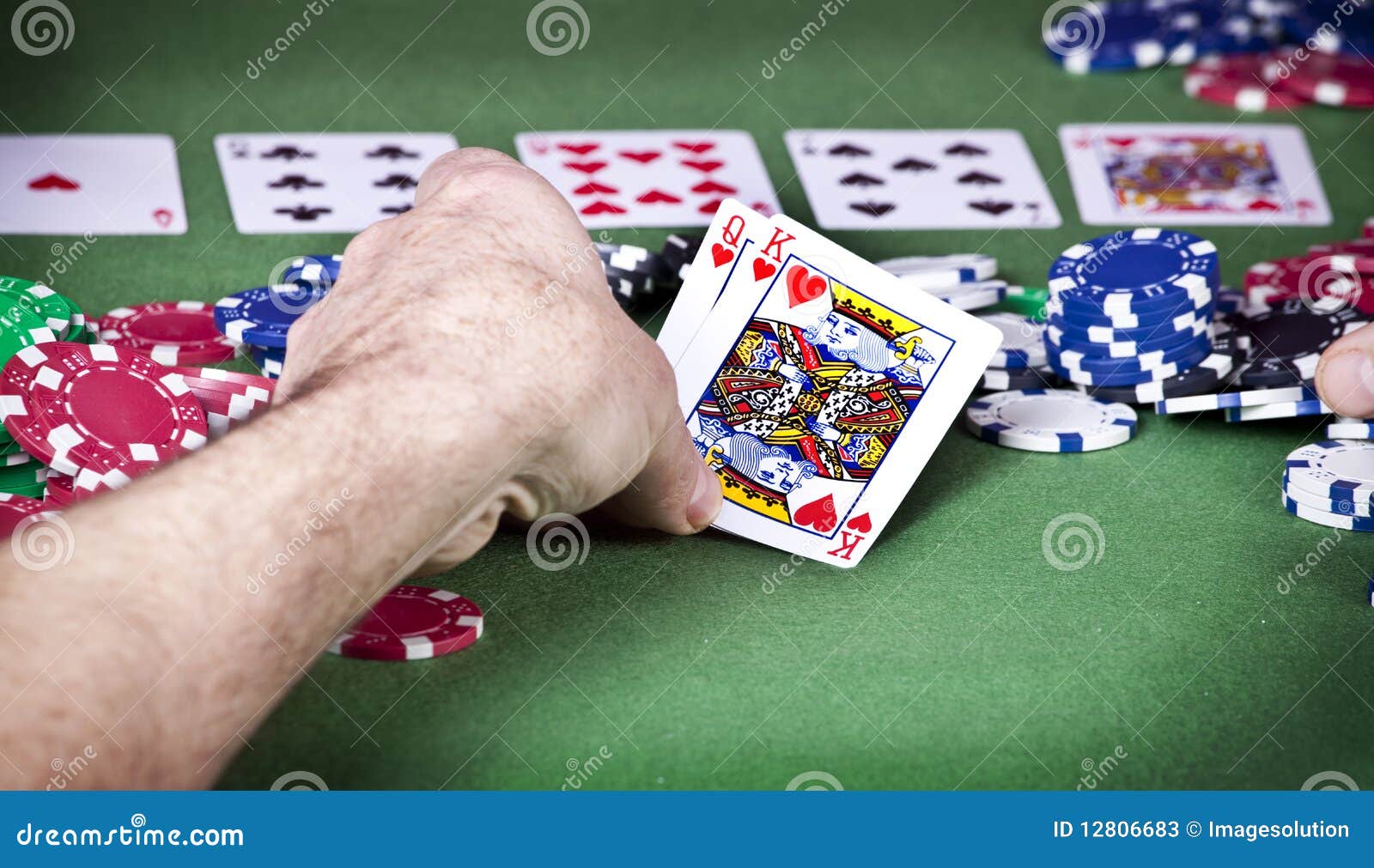 Winning hand stock image. Image of cards, cash, green - 12806683